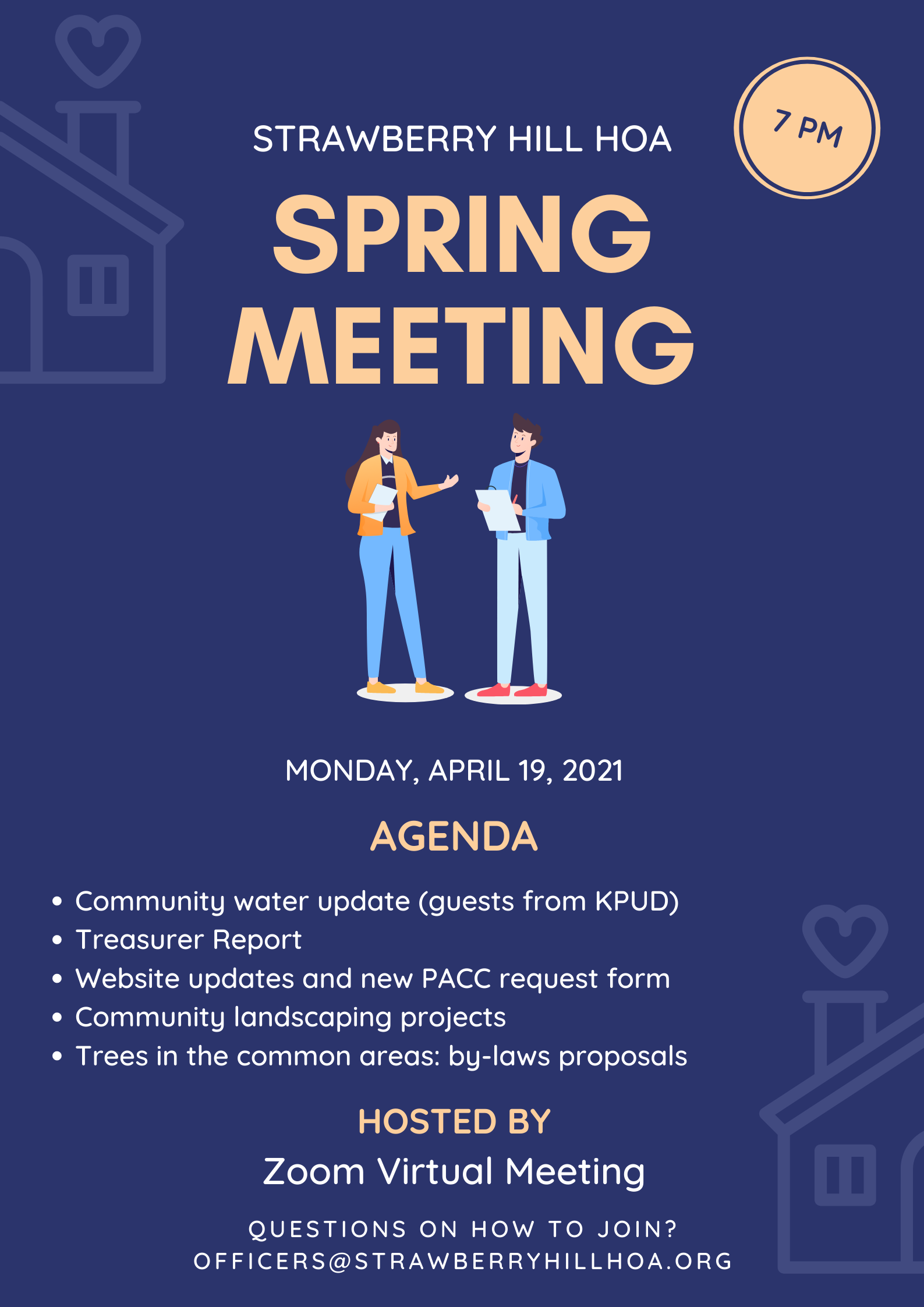 Spring 2021 Membership Meeting Reminder – Strawberry Hill HOA